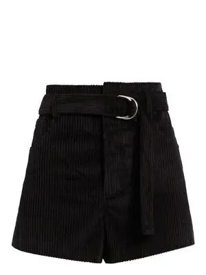 IRO PARIS Belted Corduroy Shorts - Black