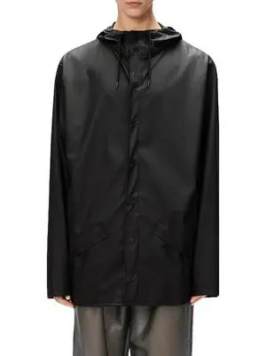 Rains Lightweight Hooded Rain Jacket - Black