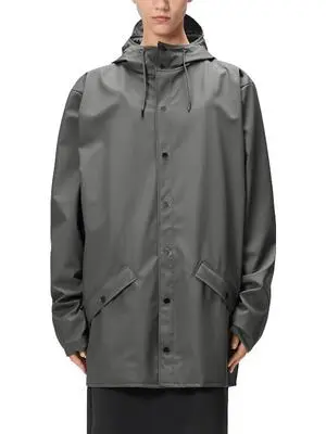 Rains Lightweight Hooded Rain Jacket - Grey