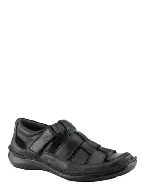 SPRING STEP SHOES Loafer Sandal - Black