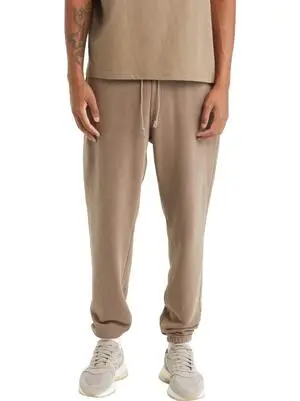 ELWOOD Core Organic Cotton Brushed Terry Sweatpants - Vintage Brown