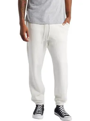 ELWOOD Core Organic Cotton Brushed Terry Sweatpants - Vintage Snow Heather