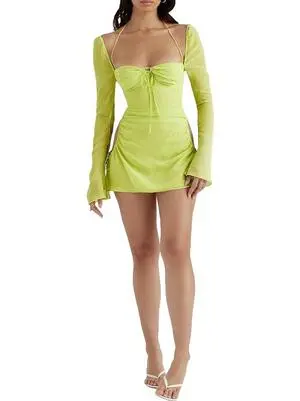 House Of Cb Baby Halterneck Mini Dress - Lime