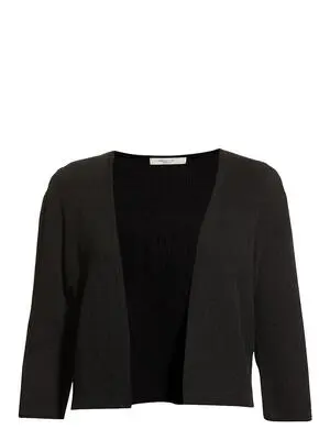 Lafayette 148 New York Cropped Open-front Cardigan - Black