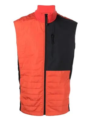 Aztech Mountain Colour-block Fleece Vest - Orange