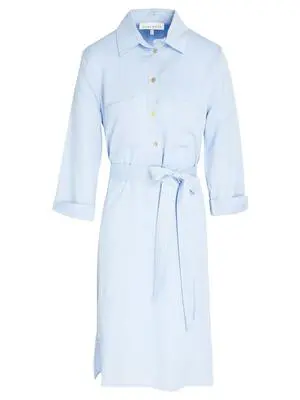 Heidi Klein Tencel Shirt Dress - Light Blue