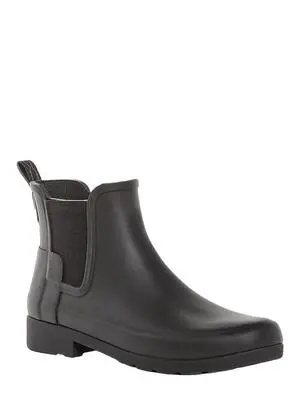 Hunter Refined Chelsea Rain Boots - Black