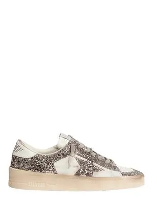 GOLDEN GOOSE Stardan Glitter Sneakers - White Silver