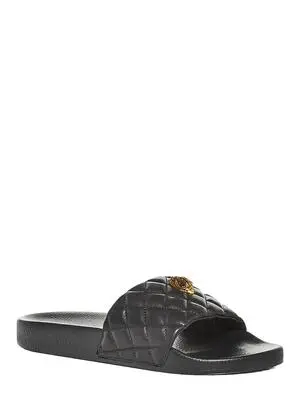 Kurt Geiger Meena Eagle Slide Sandals - Black