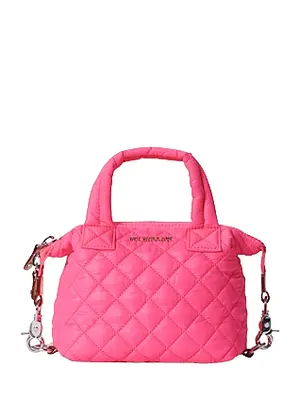 Mz Wallace Mz Wallace Micro Sutton Bag Neon Pink/silver