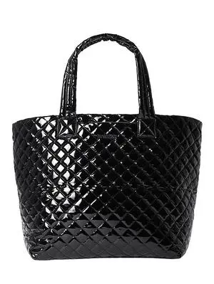 Mz Wallace Large Metro Tote Deluxe Black Lacquer/black