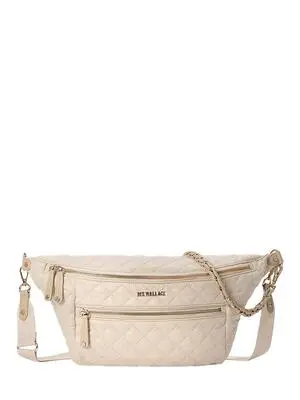 Mz Wallace Large Crossbody Sling Bag - Buff/light Gold