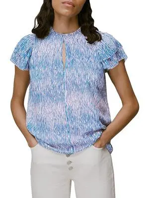 Whistles Woodland Animal Print Blouse - Multicolour