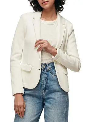 Whistles Slim Jersey Jacket - Ivory