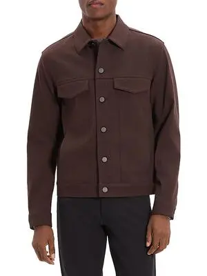 Theory River Jacket In Neoteric Twill - Brownwood