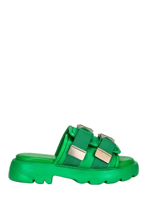 Bottega Veneta Flash Buckle Sandals - Grass