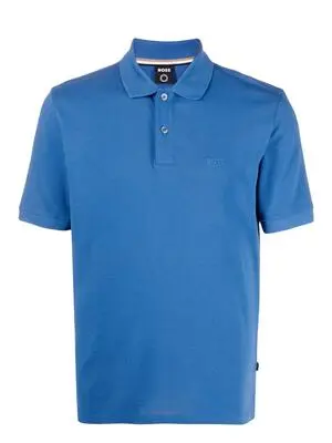 BOSS Embroidered-logo Polo Shirt - Blue