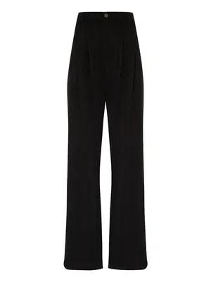 REFORMATION Mason High-waist Wide-leg Trousers - Black