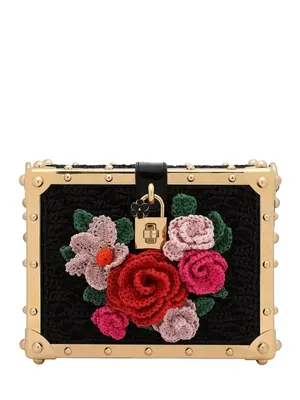 Dolce & Gabbana Dolce Box Raffia Top-handle Bag - Black
