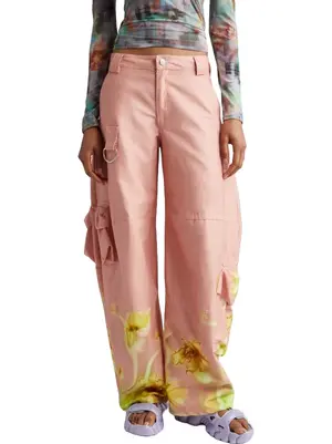 Collina Strada Collina Strada Printed Wide Leg Cargo Pants Basically Melon