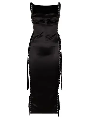 Dolce & Gabbana Lace-detail Midi Dress - Black
