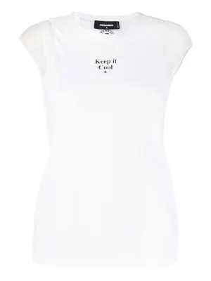 Dsquared2 Slogan T-shirt - White