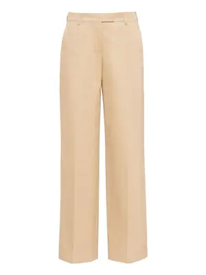 Miu Miu Mid-rise Straight Leg Chino Trousers - Neutrals