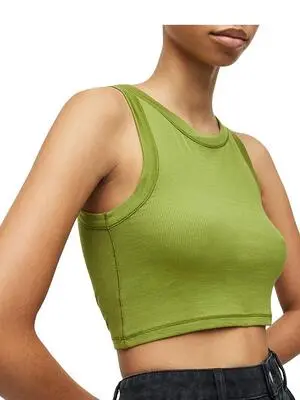ALLSAINTS Rina Cropped Tank Top - Green