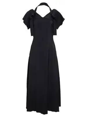 Rosetta Getty Draped Cady Maxi Dress - Black