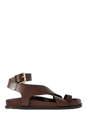 A.emery Jalen Leather Sandals Brown