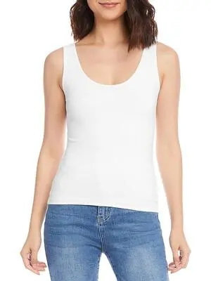 Karen Kane Scoop Neck Tank - White