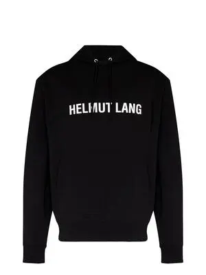 Helmut Lang Logo-print Hoodie - Black