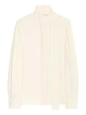 Valentino Garavani Georgette Silk Top - White