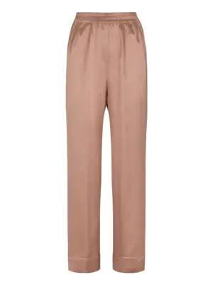 Dolce & Gabbana Contrast-trim Satin Pajama Bottoms - Pink