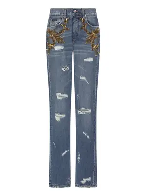 Dolce & Gabbana Embellished Flared Jeans - Blue