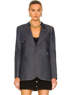 Saint Laurent Tailored Jacket - Deep Blue Marine