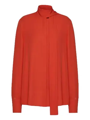 Valentino Garavani Valentino Georgette Blouse Orange