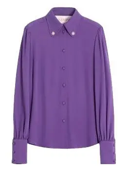 Valentino Garavani Valentino Georgette Blouse Purple Orchid