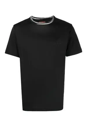 Missoni Logo-embroidered Cotton T-shirt - Black