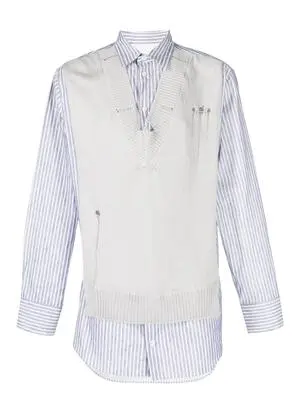 MAISON MARGIELA Destroyed Spliced Knit Shirt - Grey