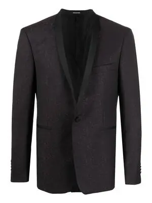 Tagliatore Paisley-jacquard Single-breasted Blazer - Black