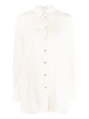 FERRAGAMO Pleat-detail Long-sleeve Shirt - Pink