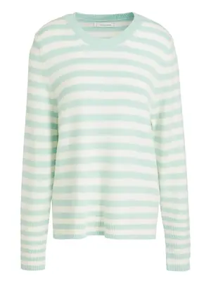 Chinti & Parker Striped Wool-cashmere Sweater - Mint