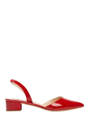 Manolo Blahnik Manolo Blahnik Aspro Patent Slingback Ballerina Pumps Bred6207
