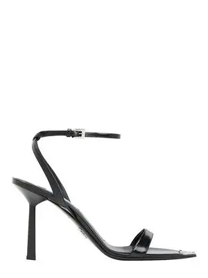 Prada Leather Ankle-Strap Sandals Nero