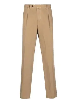 BRIGLIA 1949 Straight Leg Cotton Chinos - Brown