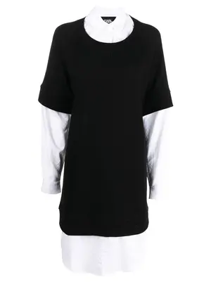 Karl Lagerfeld Layered Shirt Dress - Black