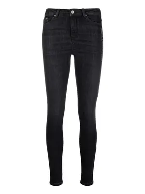Karl Lagerfeld Logo-print Skinny Jeans - Black