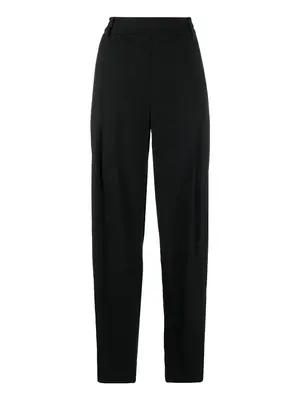 Vince Pleat-front Straight Leg Trousers - Black