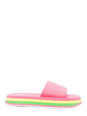 MSGM MSGM Rainbow Sole Open-Toe Sandals Pink